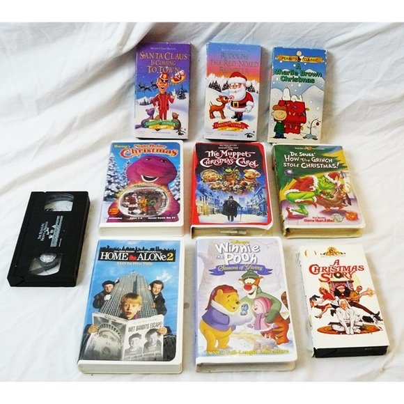 Media | Christmas Vhs Lot 1 Kids Classics Rudolph Barney Charlie Brown ...